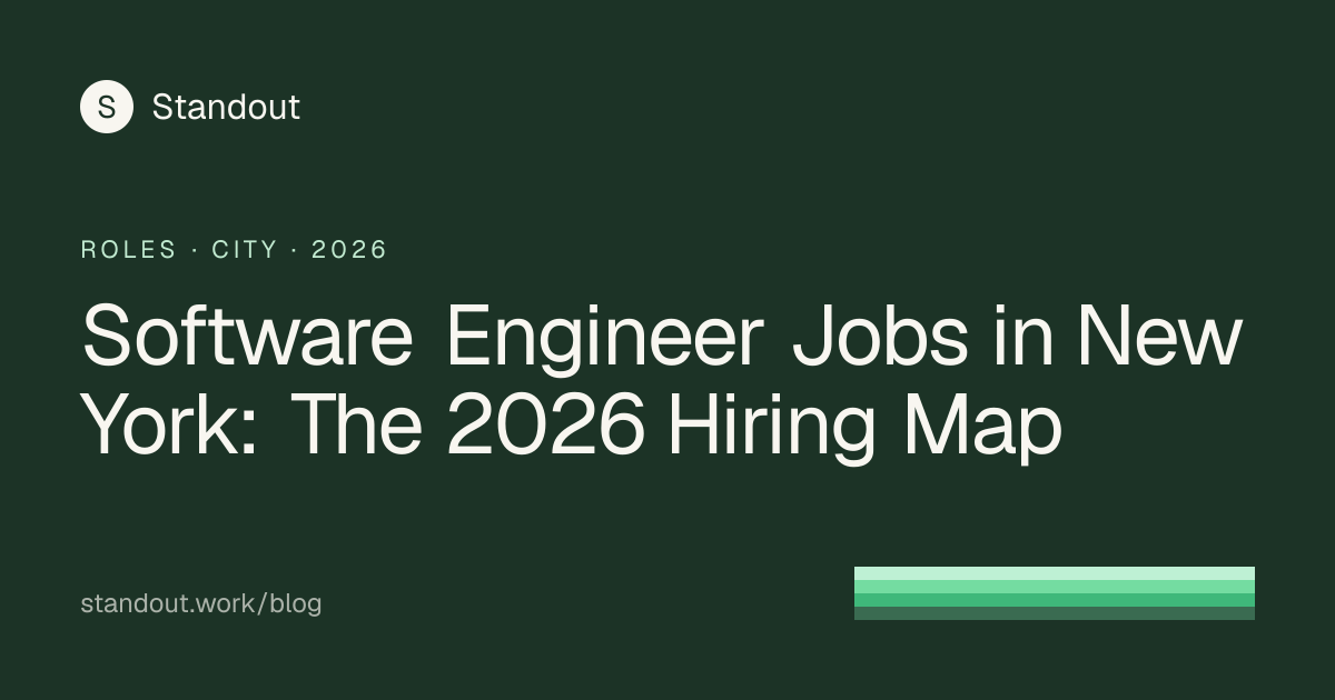 Software Engineer Jobs in New York: The 2026 Hiring Map | Standout